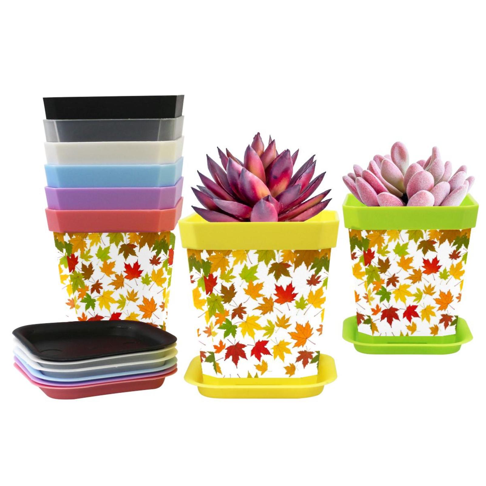 8 Packed，Autumn maple leaves，Plant pots,Plant pots indoor,Small flower ...