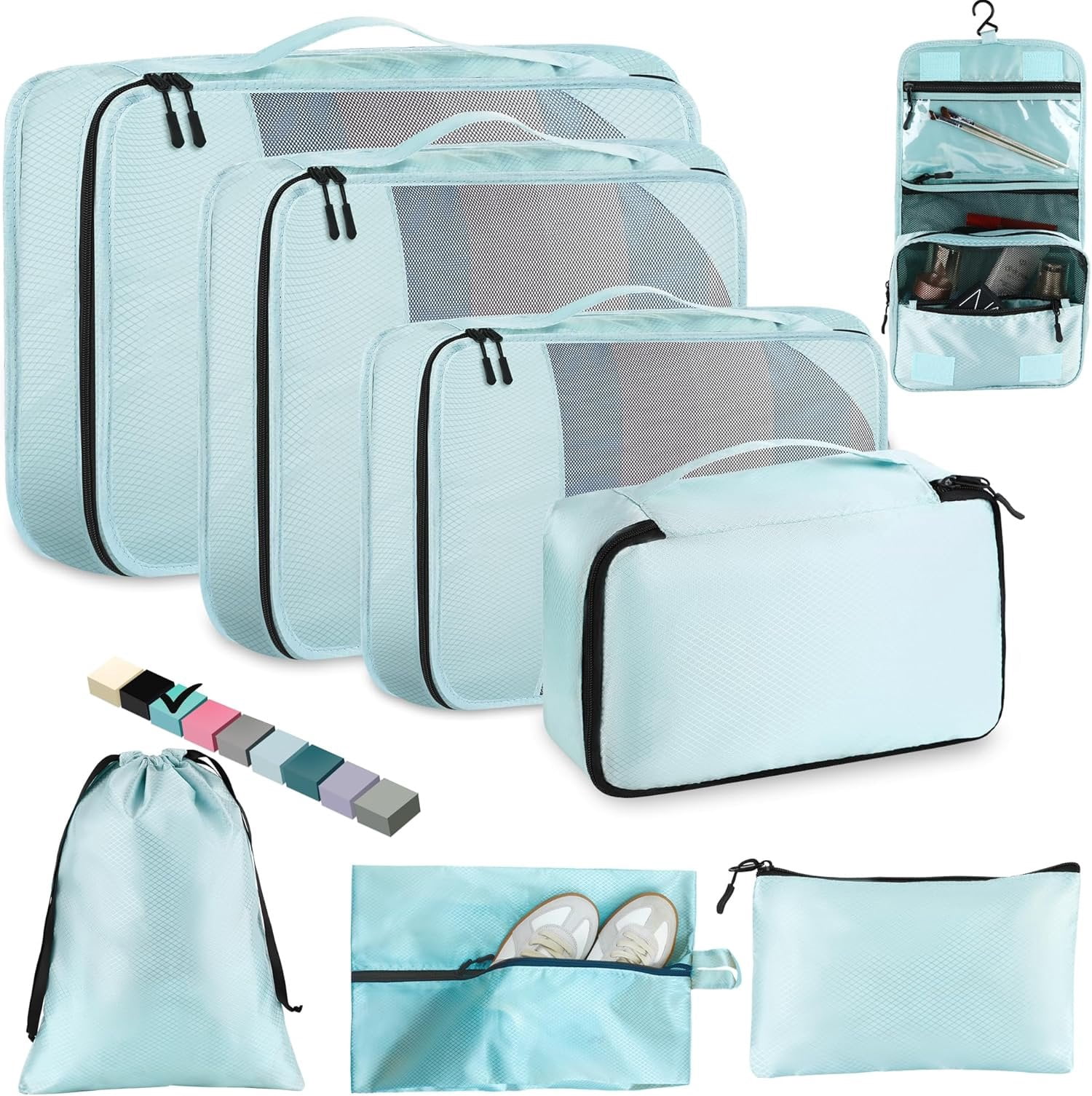 8- Packing Cubes for Travel, 2026 Upgraded Durable Zippers & Reinforced ...