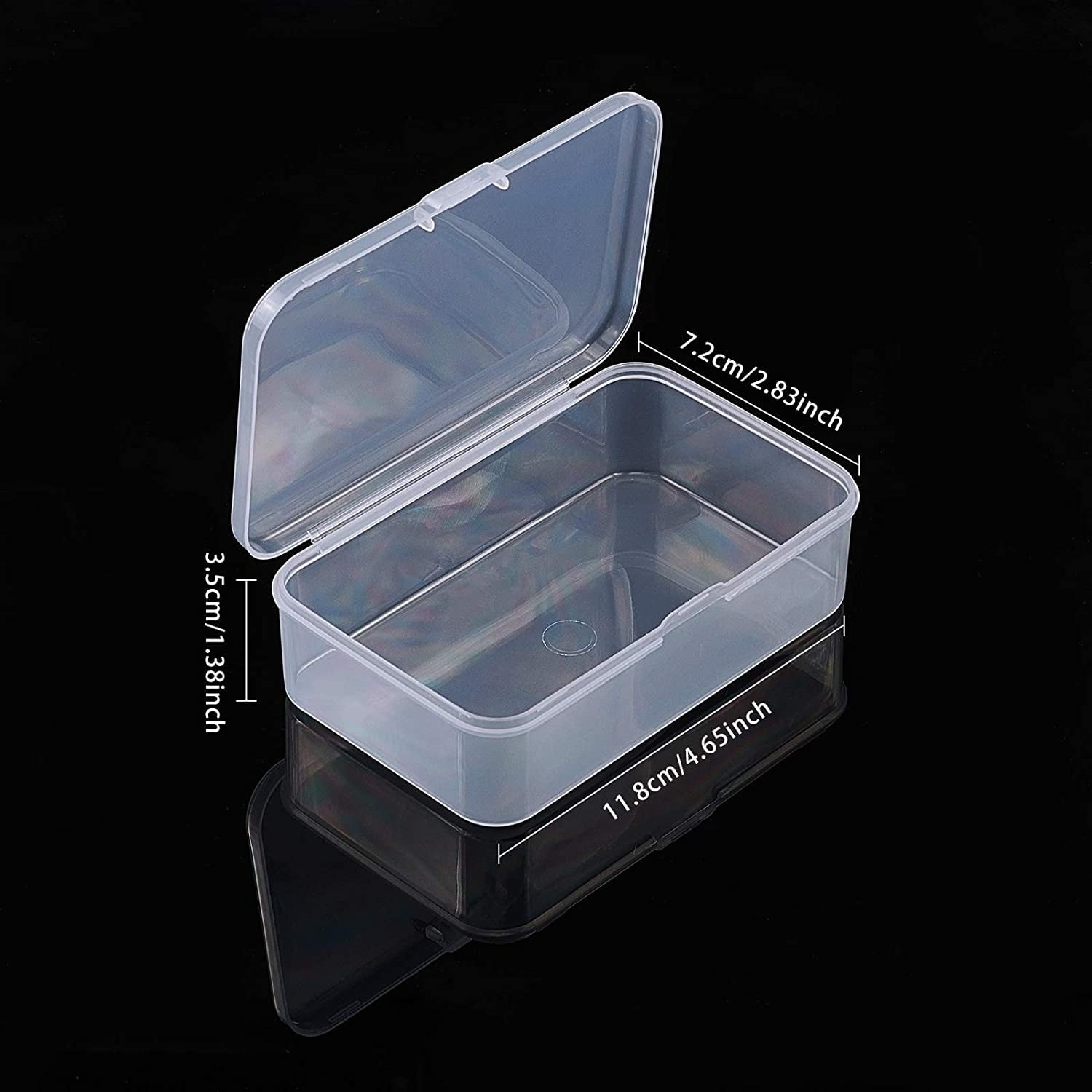 8 Packs 3.8x2.6x1.2 Inches Clear Plastic box Containers with Buckle ...