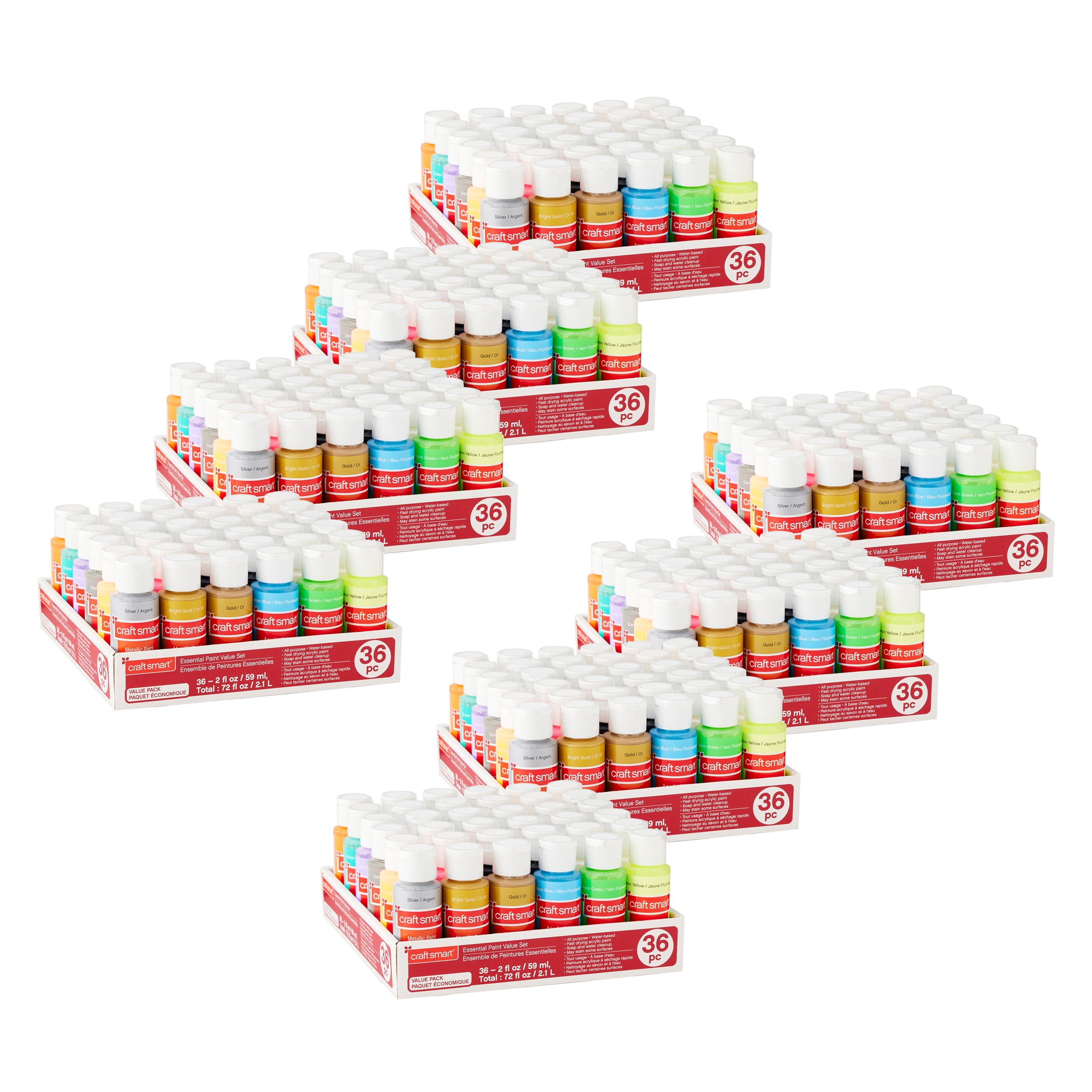 Craft Smart Essential Paint Value Set, 8 Packs: 36 ct. (288 total ...
