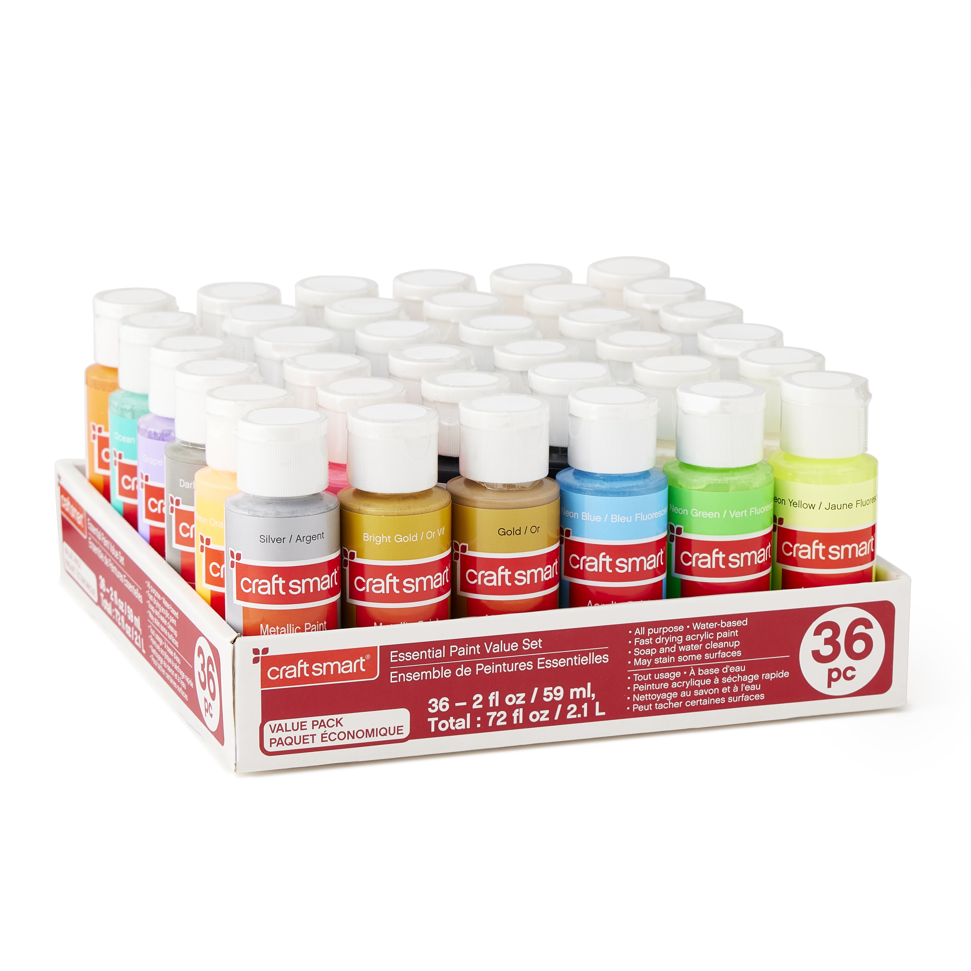 8 Packs: 36 ct. (288 total) Essential Paint Value Set by Craft Smart ...