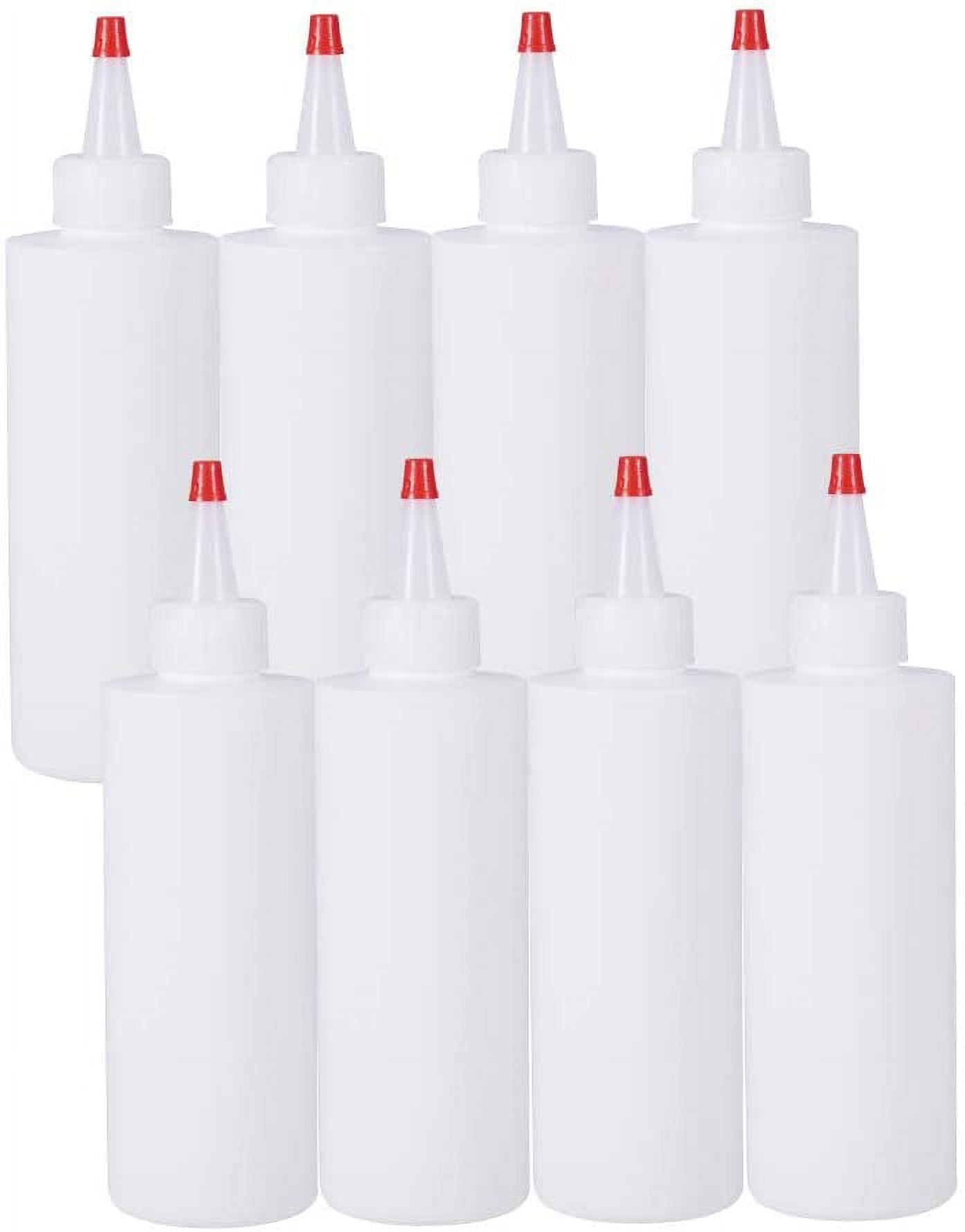 8 Packs 6.8oz Plastic Squeeze Bottles Dispensing Bottles with Red Tip ...