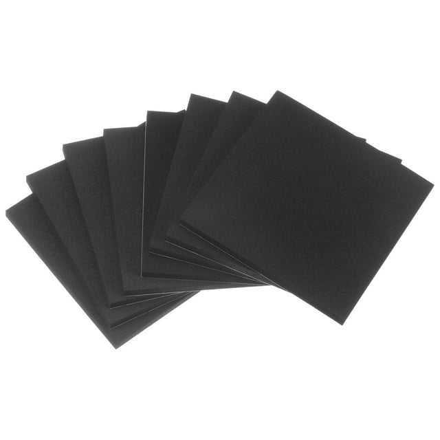 8 Packs Adhesive Foam Padding Sheets 1/4" Thick x 4" Long Square EVA Foam Sheet Self Stick Anti ...
