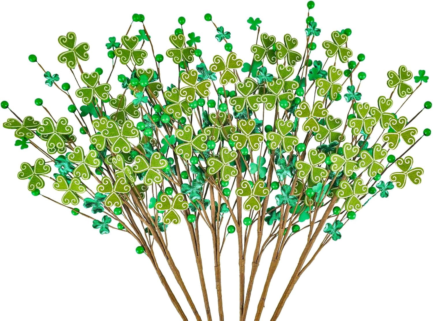 8 Packs Artificial Shamrock Picks for St Patrick's Day tions, 23.6 ...