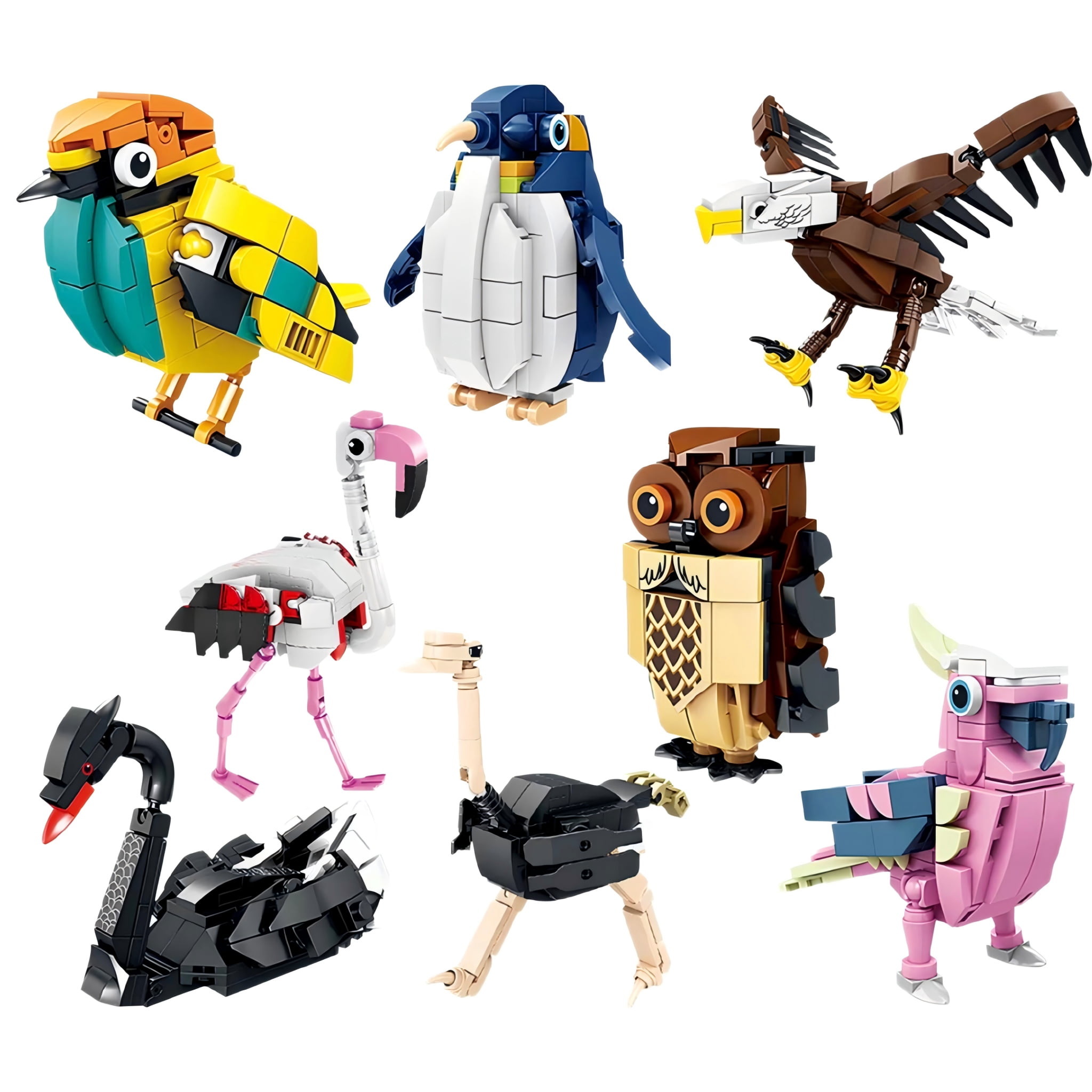8 Packs Bird Collection Building Block Set, Creative Birthday Gift ...