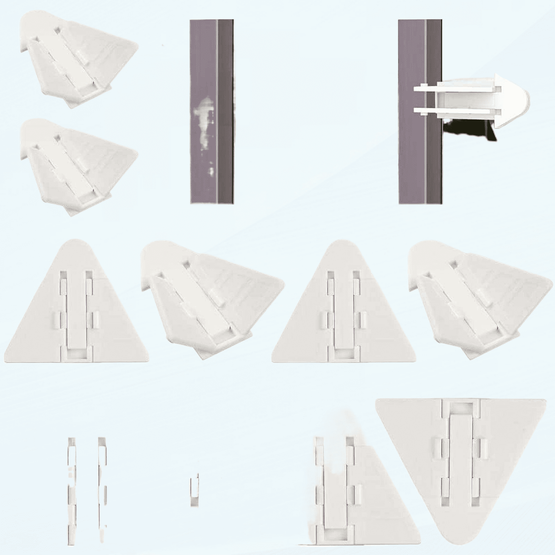 8 Packs Clear Sliding Door Lock, Child Safety Lock for Slide Glass Door ...