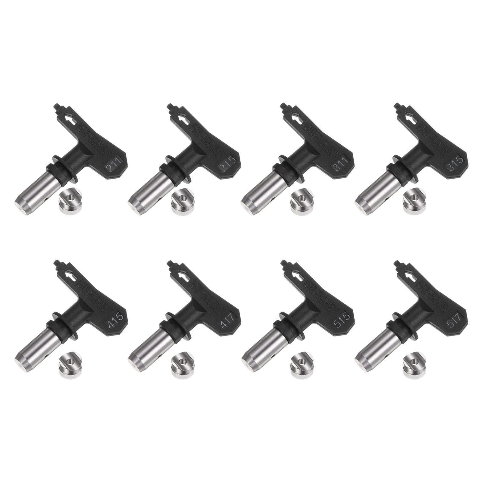 8 Packs Different Sizes Reversible Spray Tips for Airless Sprayer 211 ...