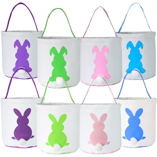 8 Packs of Easter Bunny Bags, Easter Bunny Baskets Rabbit Ears Design ...