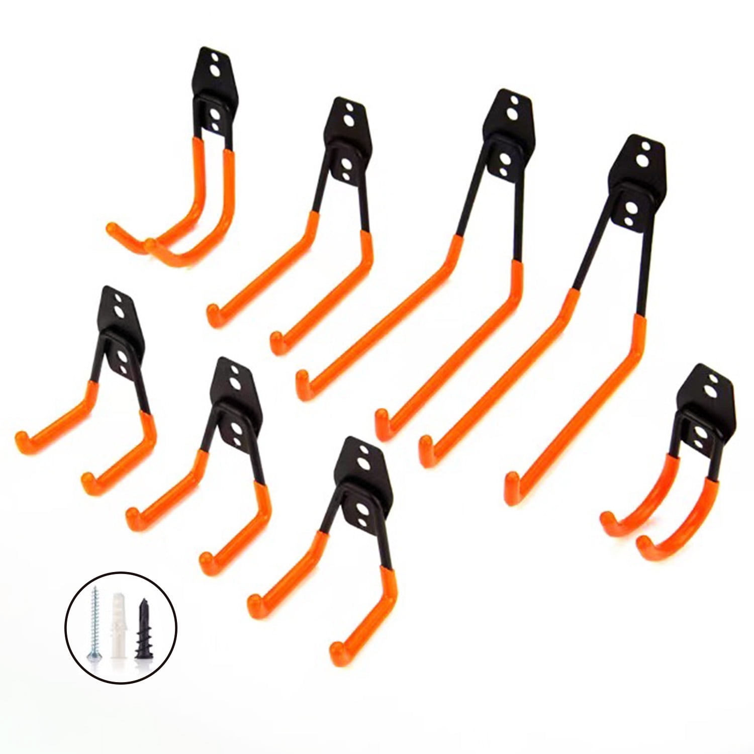 8 Packs Garage Hooks Heavy Duty, Utility Steel Garage Storage Hooks ...