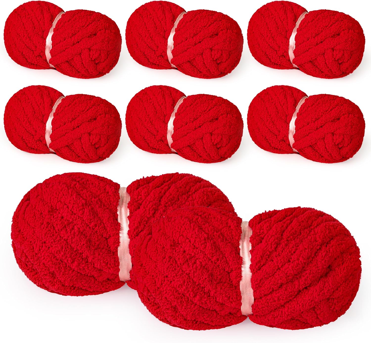 8 Packs Jumbo Chenille for Crocheting Knitting, Handcrafts & Blanket ...