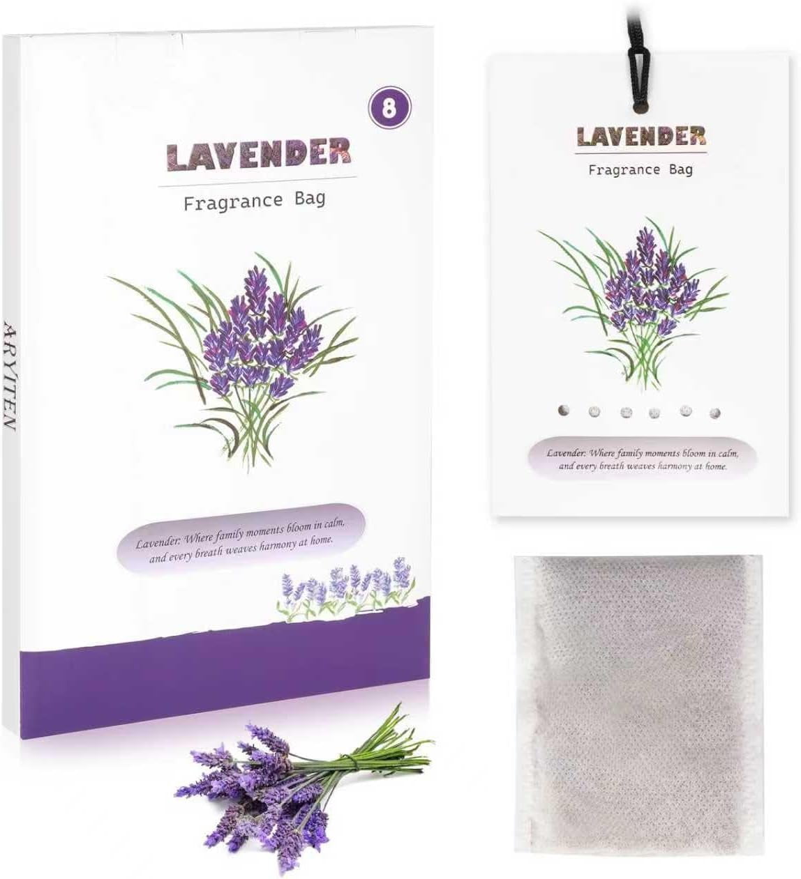 8 Packs Large Lavender Scented Sachets for Closet Deodorizer Drawers ...