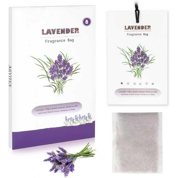 8 Packs Large Lavender Scented Sachets for Closet Deodorizer Drawers ...