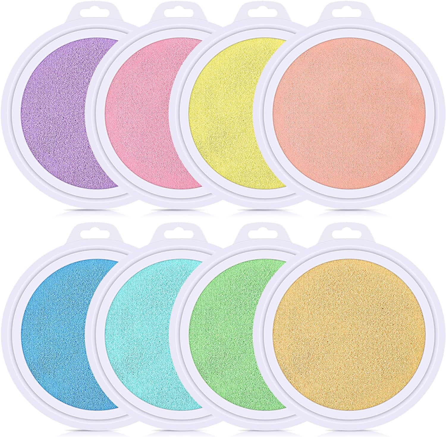 8 Packs Large Round Craft Ink Pads, 8 Colors Rainbow DIY Fingerprint ...