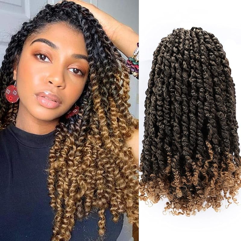 8 Packs Passion Twist Hair 8 Inch Pre-twisted Passion Twist Crochet ...