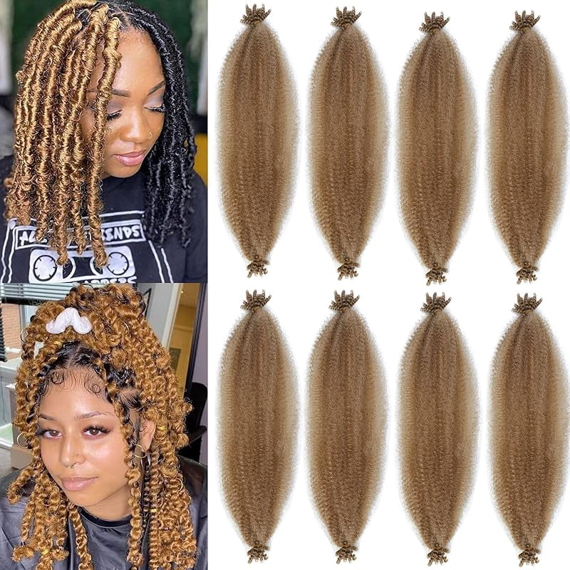 8 Packs Pre-Separated Springy Afro Twist Hair Suitable for Damaged Soft ...