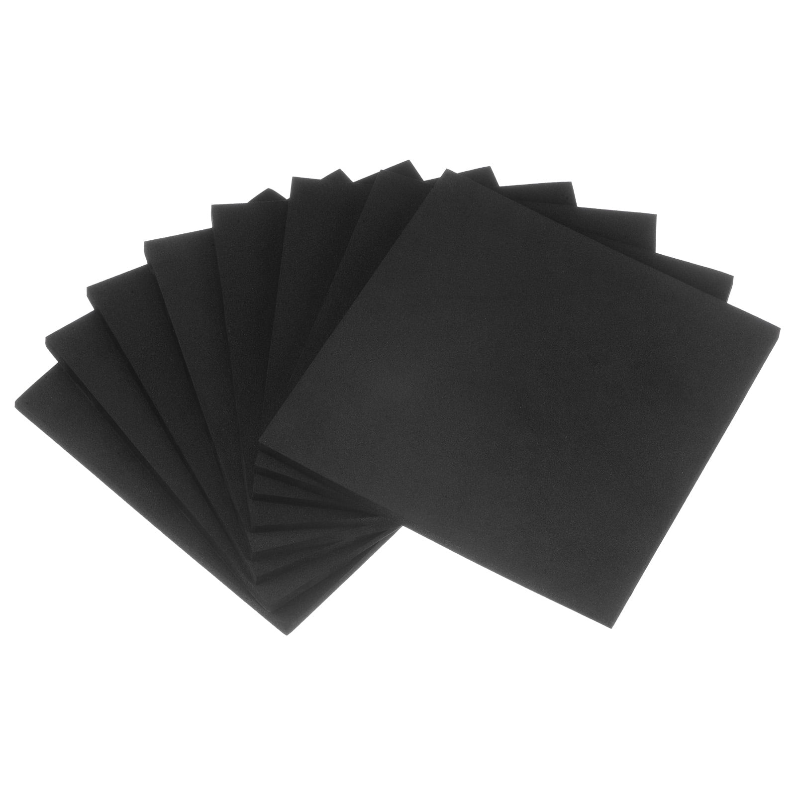 8 Packs Rubber Padding Sheets 1/4" Thick x 6" Long Square Neoprene Foam Sheet Non-Slip Anti ...
