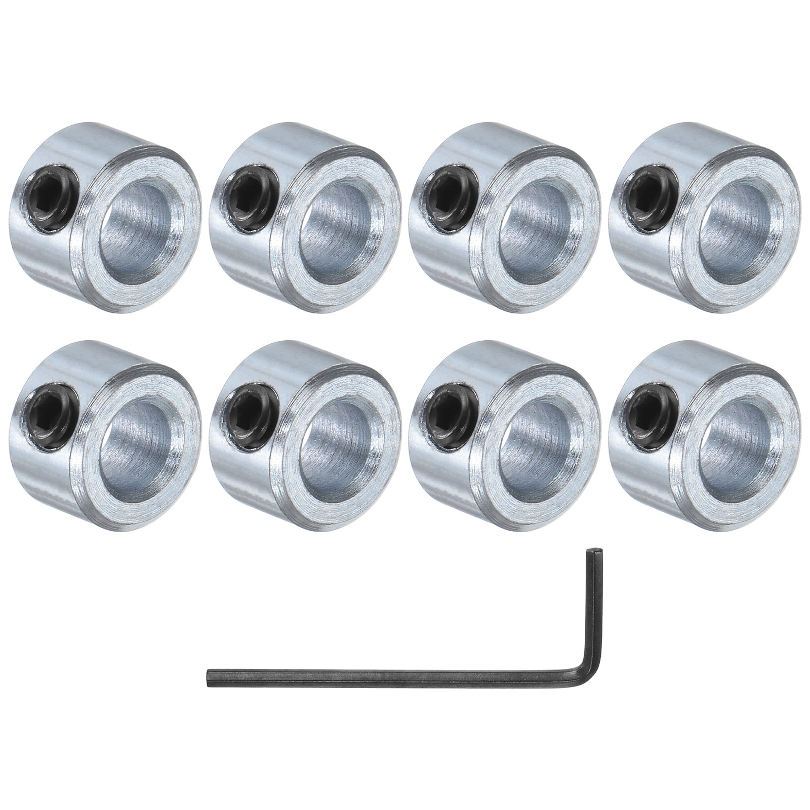 8 Packs Set Screw Shaft Collars 1/4" Bore Zinc Plated Steel Shaft ...