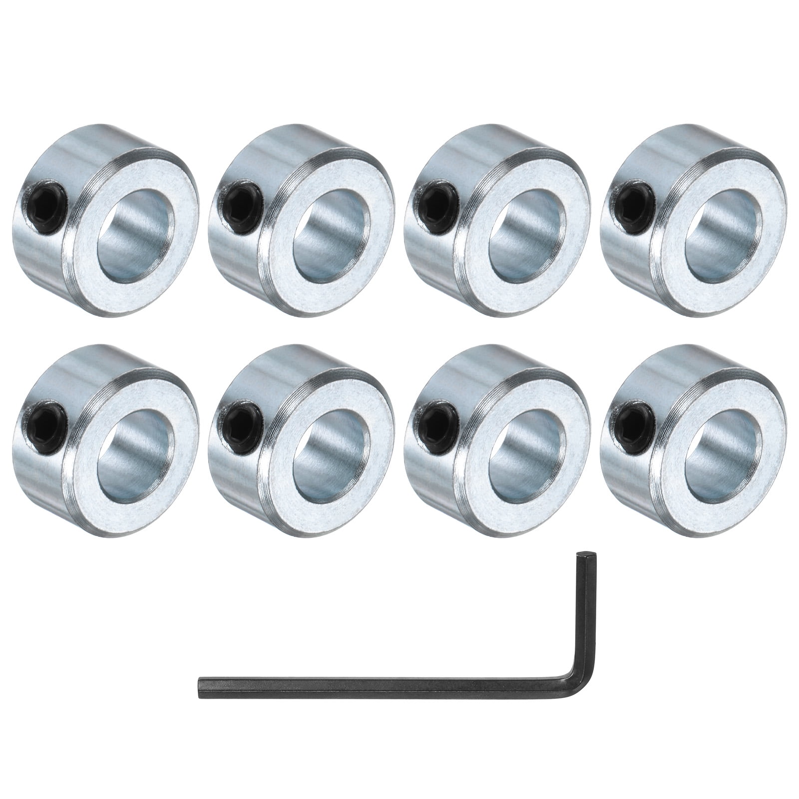 8 Packs Set Screw Shaft Collars 7/16" Bore Zinc Plated Steel Shaft ...