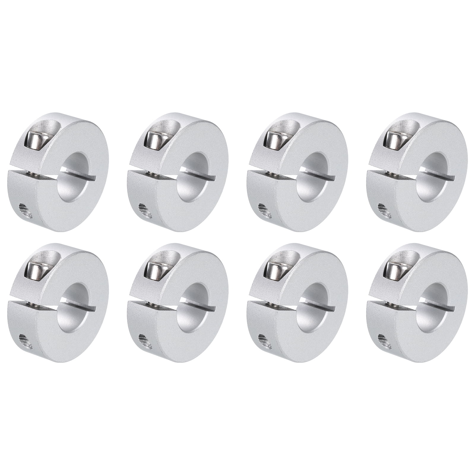 8 Packs Single Split Clamp-On Shaft Collar 15mm Bore One-Piece Clamping ...