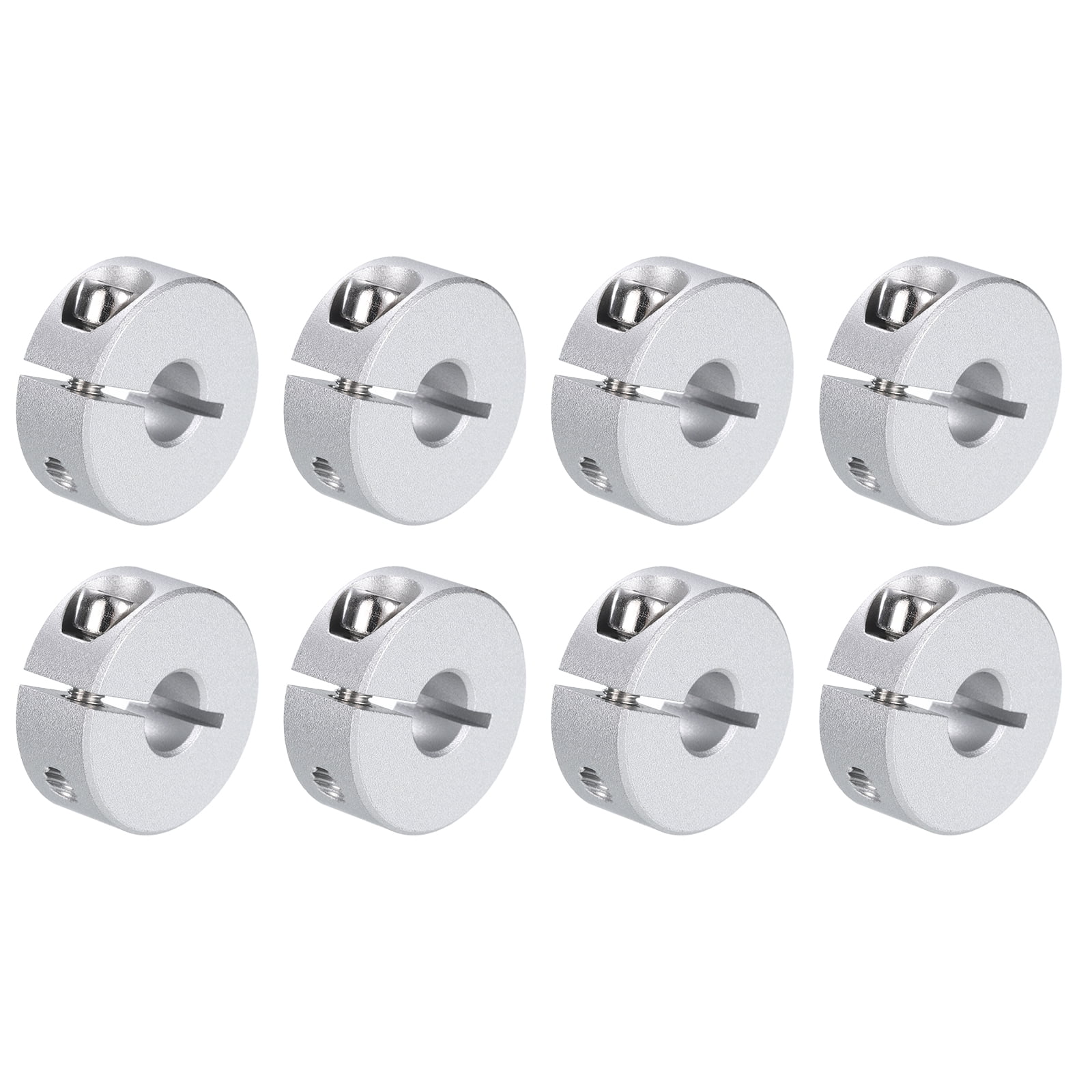8 Packs Single Split Clamp-On Shaft Collar 8mm Bore One-Piece Clamping ...