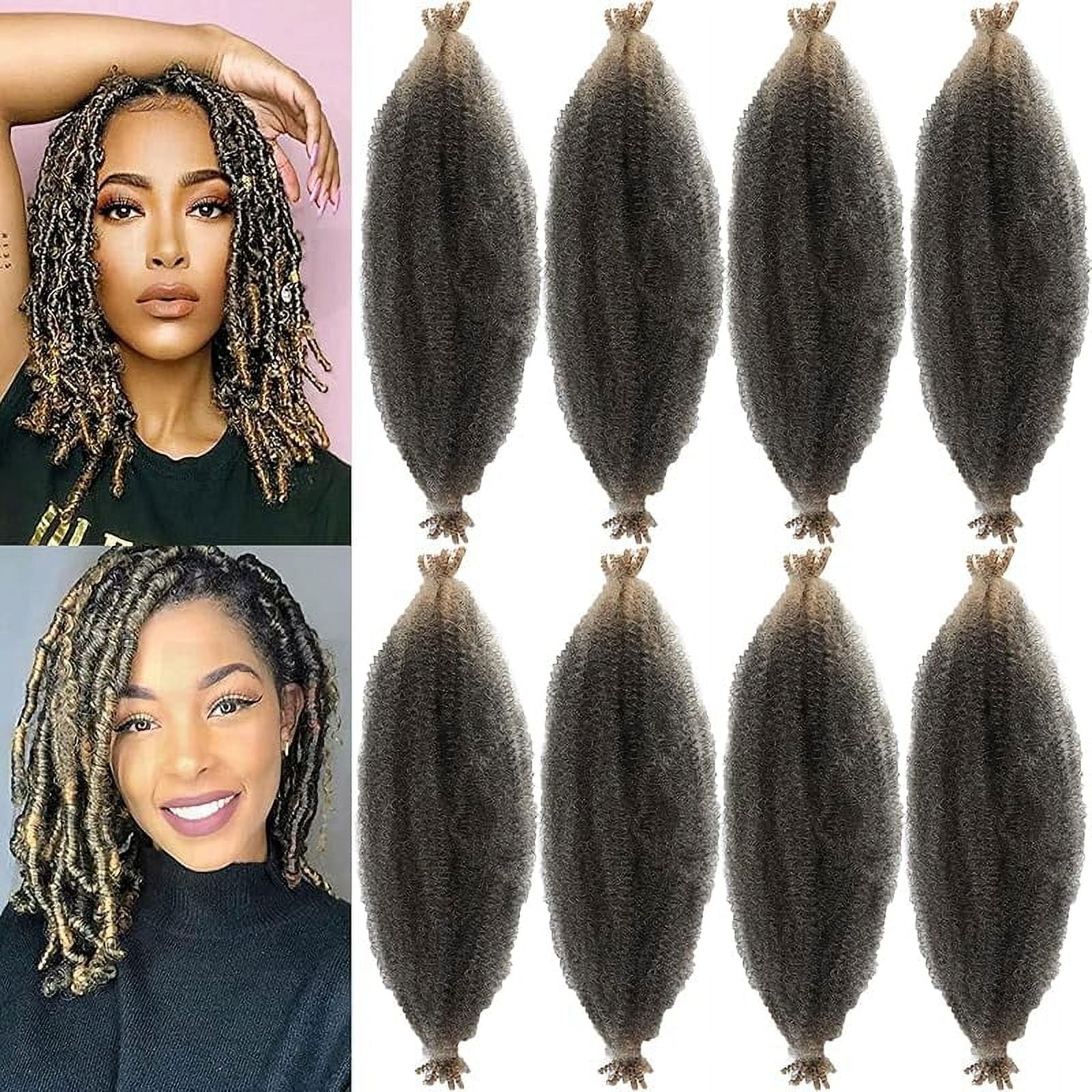 8 Packs Springy Afro Twist Hair Pre-Separated Kinky Marley Twist ...