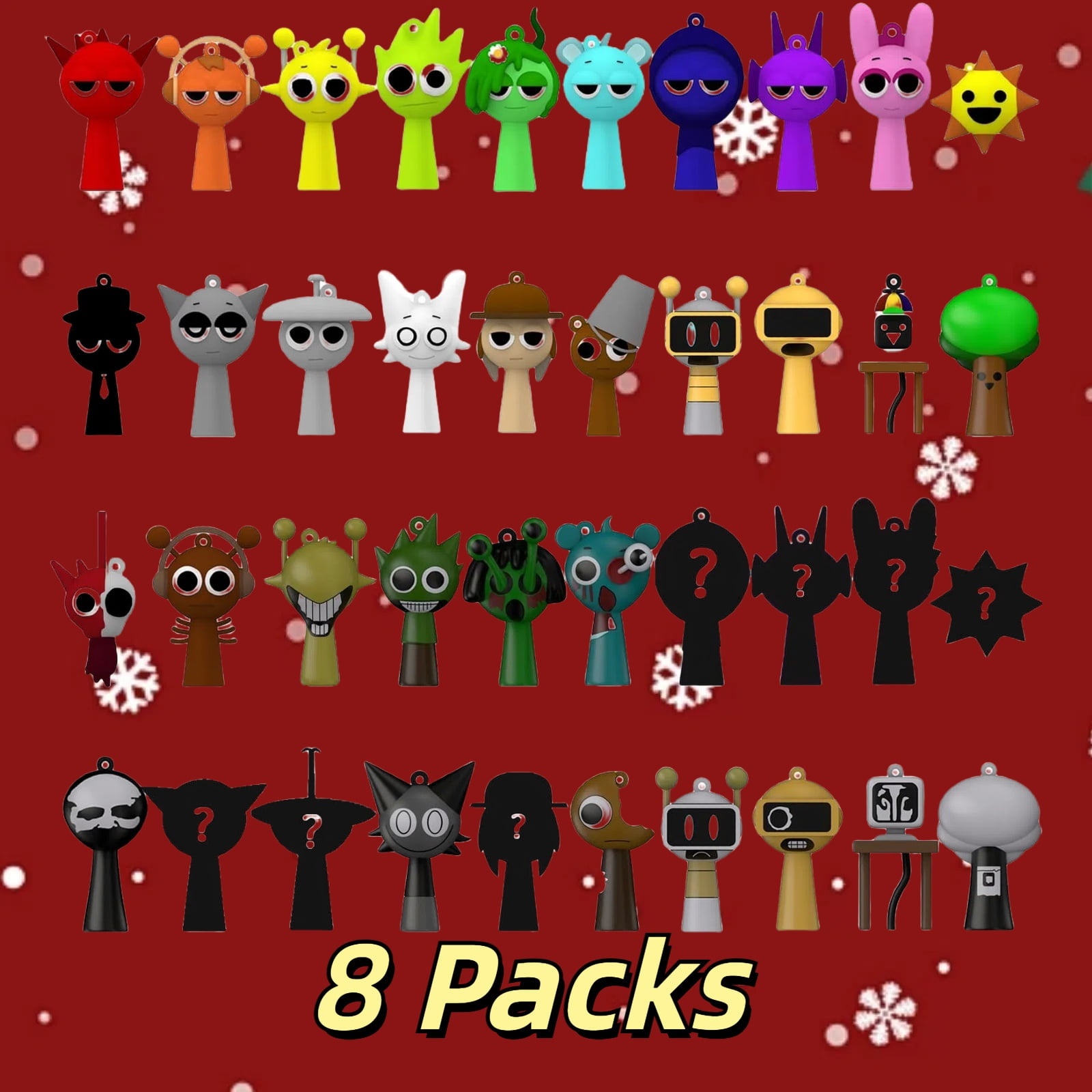 8 Packs Sprunki Toy Mystery Box Incredibox Sprunki Action Fig ures Box ...