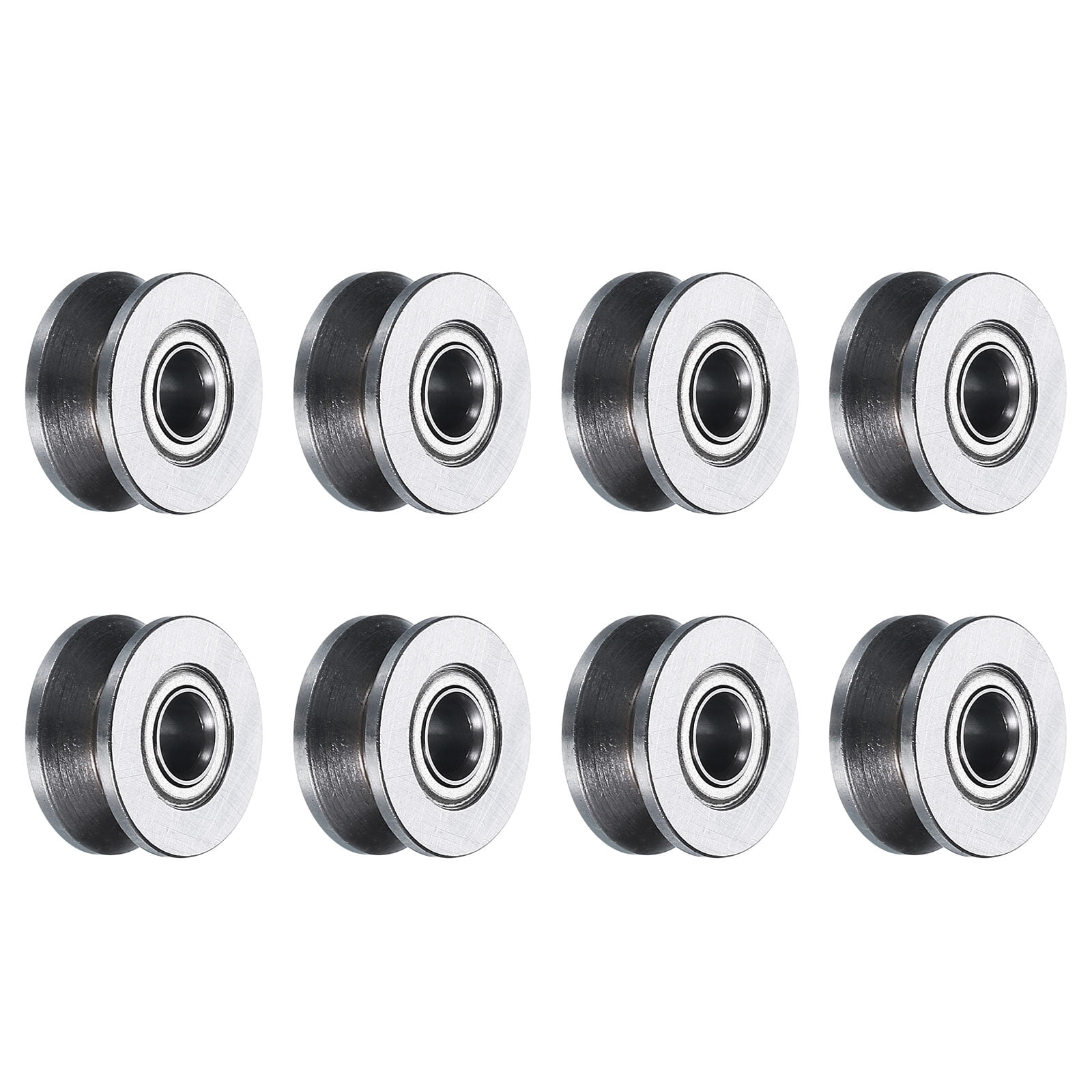 8 Packs V624ZZ V Groove Guide Pulley Bearing 4x13x6mm Carbon Steel Rail ...