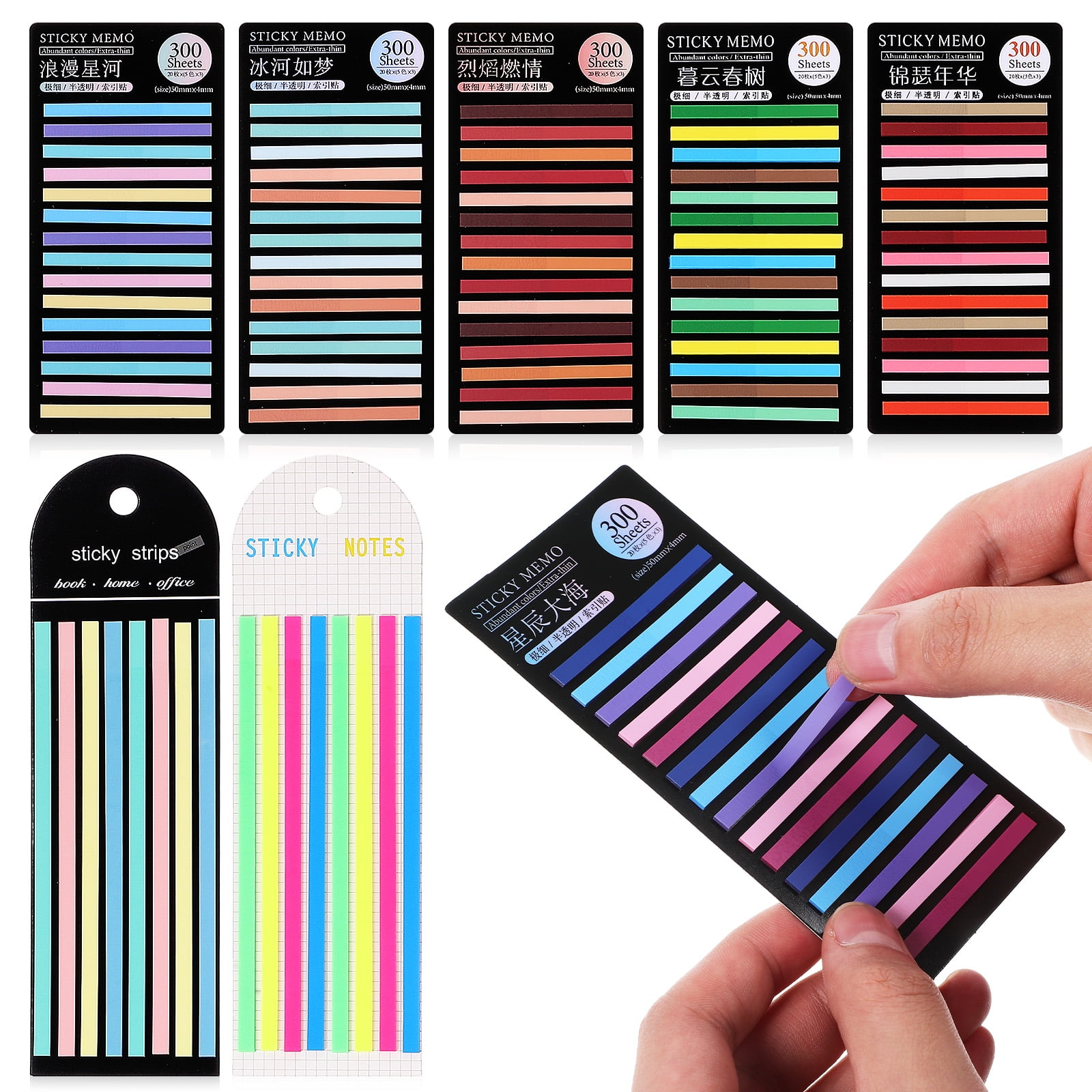 Raindrops Decorative Book Tabs Assorted Color Paper 8 Packs for ...