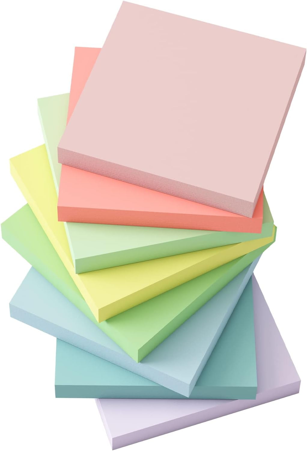 8 Pads Pastel Sticky Notes, 3x3 Inches Sticky Notes, Super Adhesive ...
