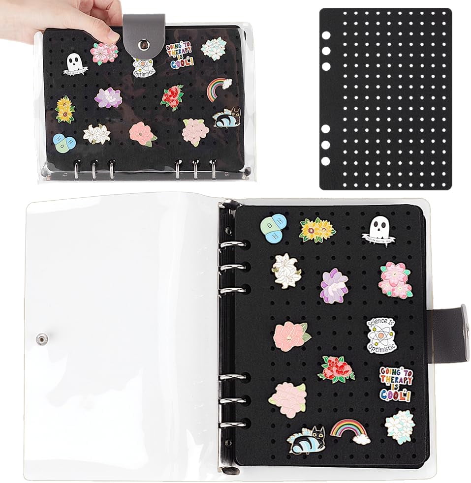 8 Pages Pin Books for Collectors Enamel Pin Display Case Notebook ...