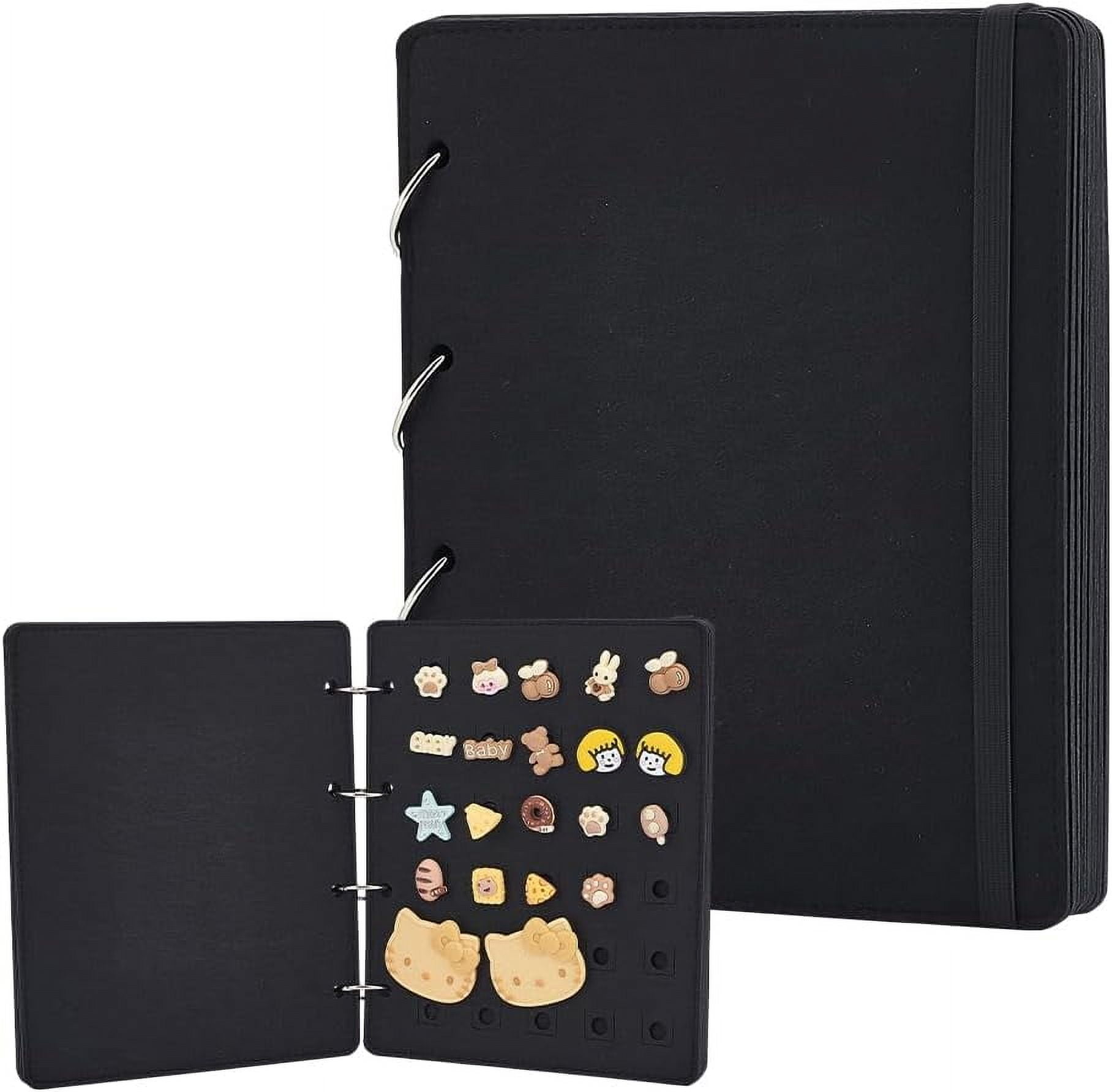 8 Pages Shoe Charms Organizer Black Felt Charm Organizer Rectangle Shoe ...