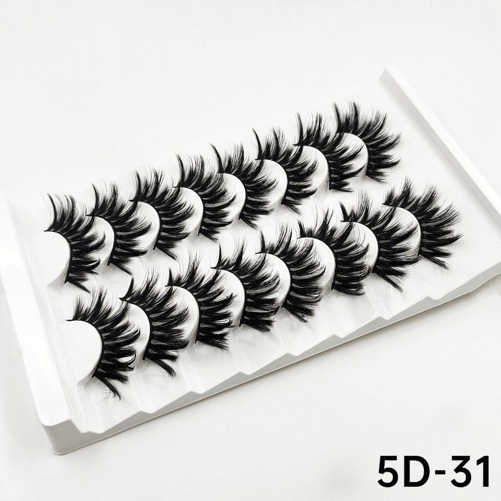 8 Pair 3D Artificial (Natural Looking) Long Eyelashes for Women and ...