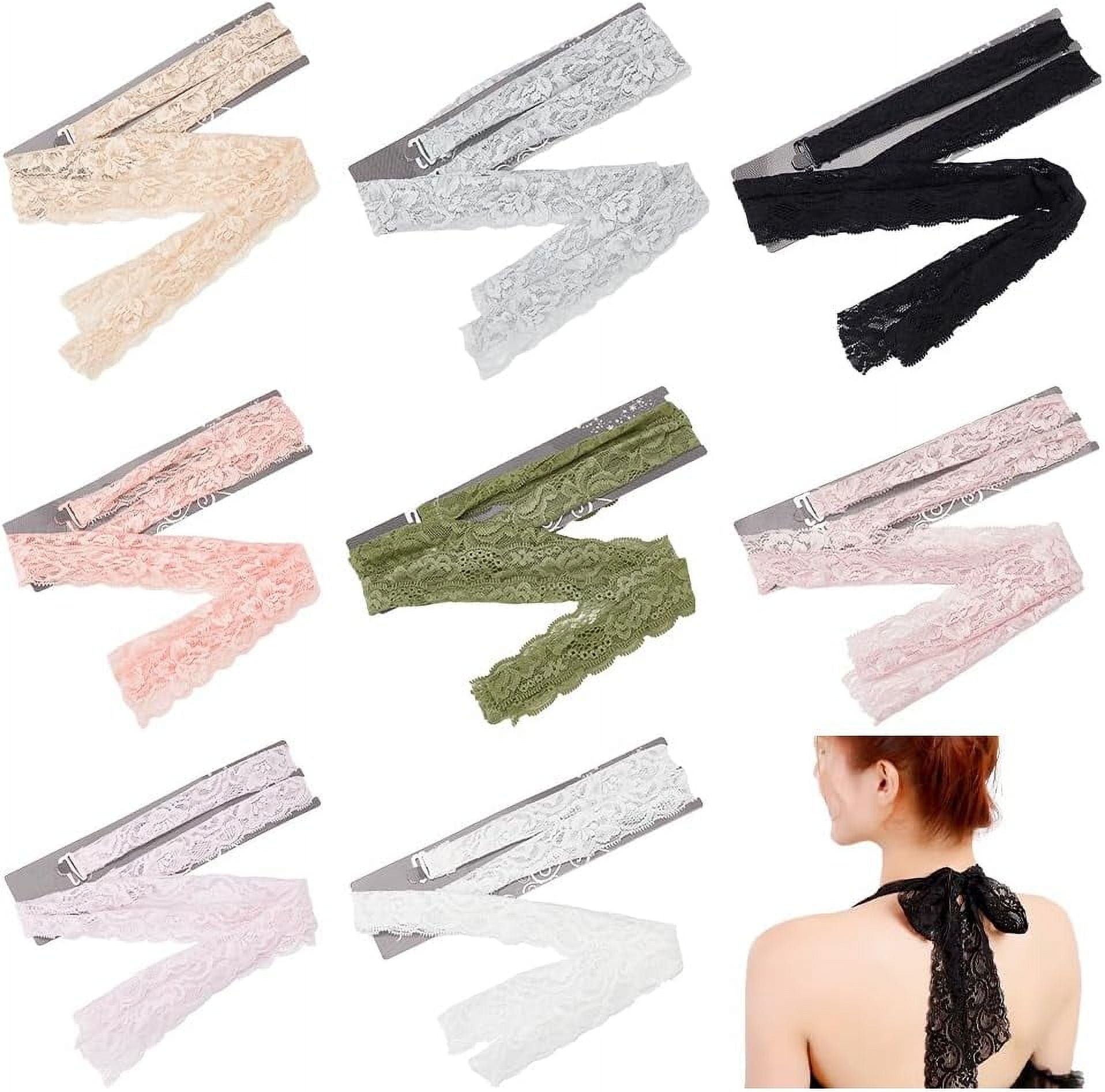 8 Pairs 8 Colors Lace Bra Straps Halter Neck Bathing Suit Straps ...