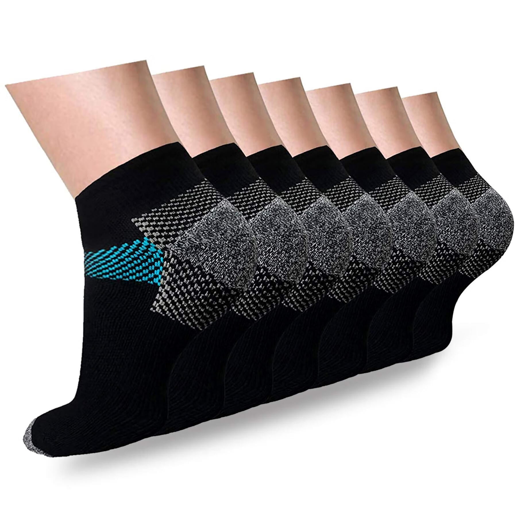 8 Pairs Ankle Running Socks, Low Cut Breathable Sports Tab Cushioned ...