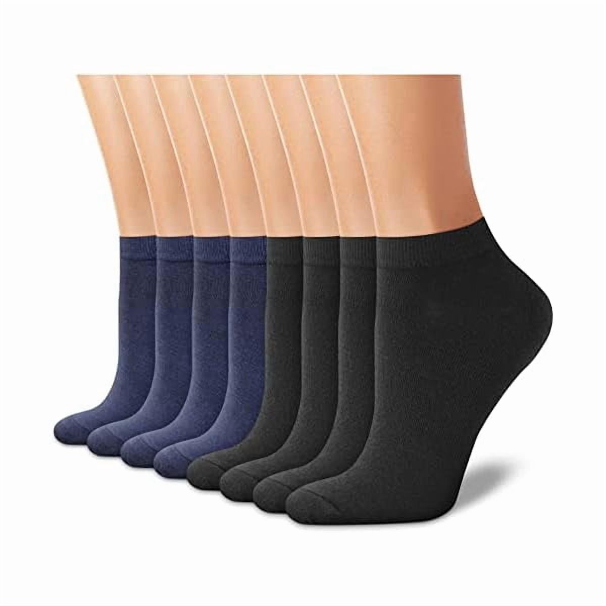 8 Pairs Ankle Socks for Women - Non Slip Cotton No Show Low Cut Casual ...