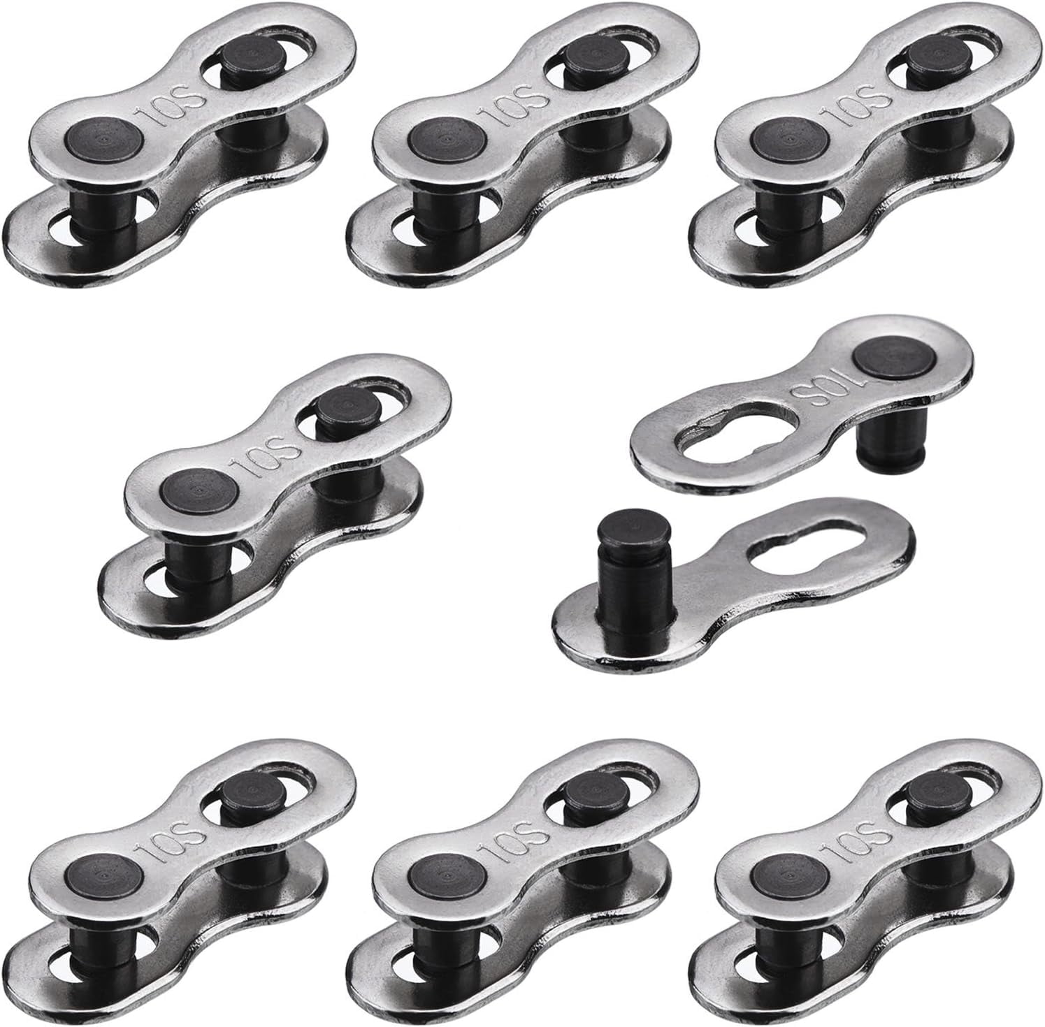 8 Pairs Bicycle Missing Link for 6, 7, 8, 9, 10 Speed Chain, Silver ...