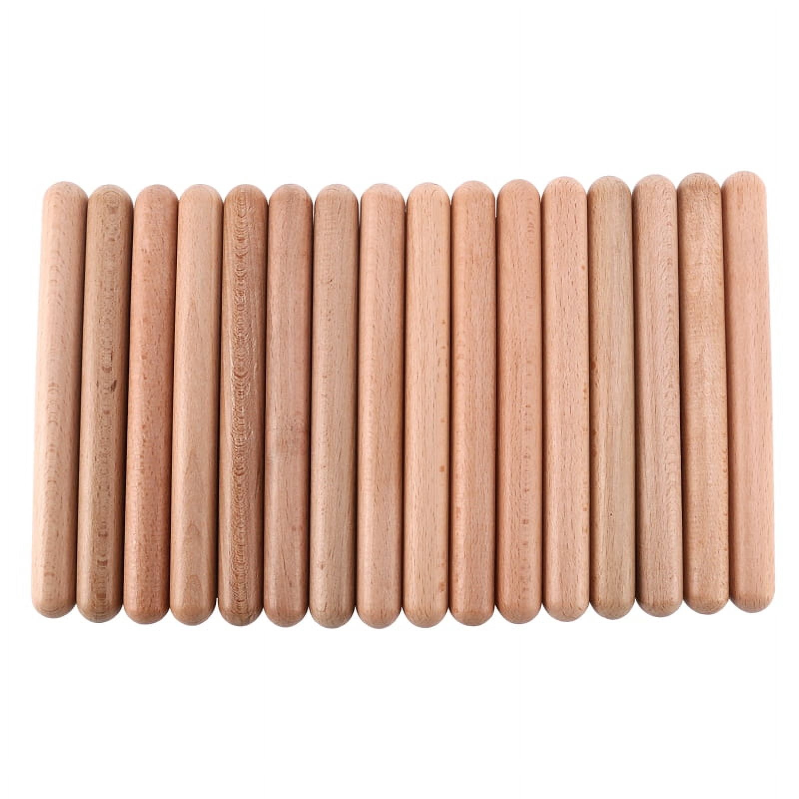 8 Pairs Classical Wood Claves Musical Percussion Instrument Natural ...