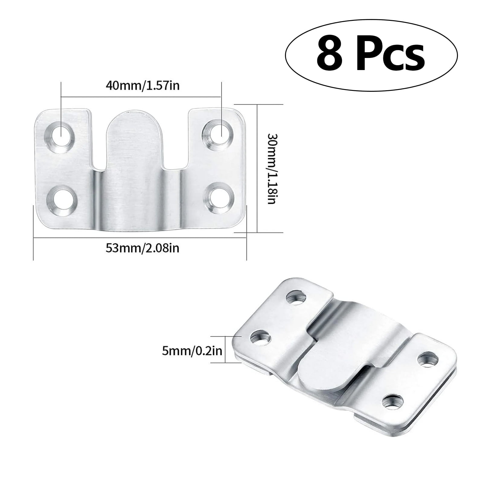 8 Pairs Flush Mount Bracket,Interlocking Furniture Connector,Stainless ...