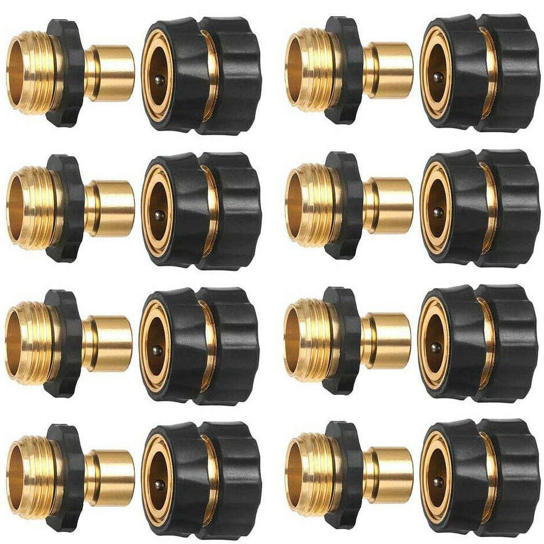 8 Pairs Garden Hose Quick Connect Water Hose Fit Brass Female Male ...