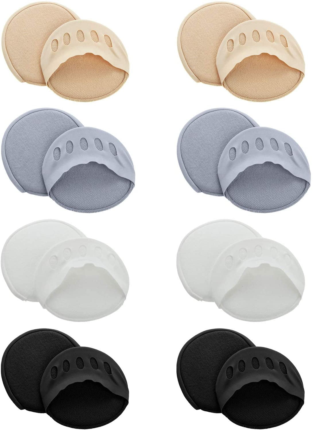 8 Pairs Honeycomb Fabric Forefoot Pads Soft Metatarsal Pads Assorted ...