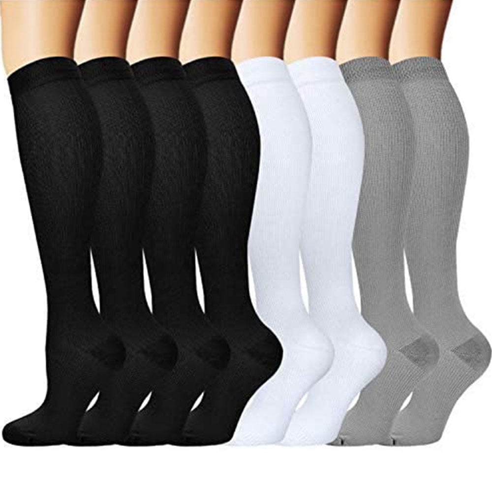 8 Pairs Medical Sport Copper Compression Socks With Anti-slip Silicone ...