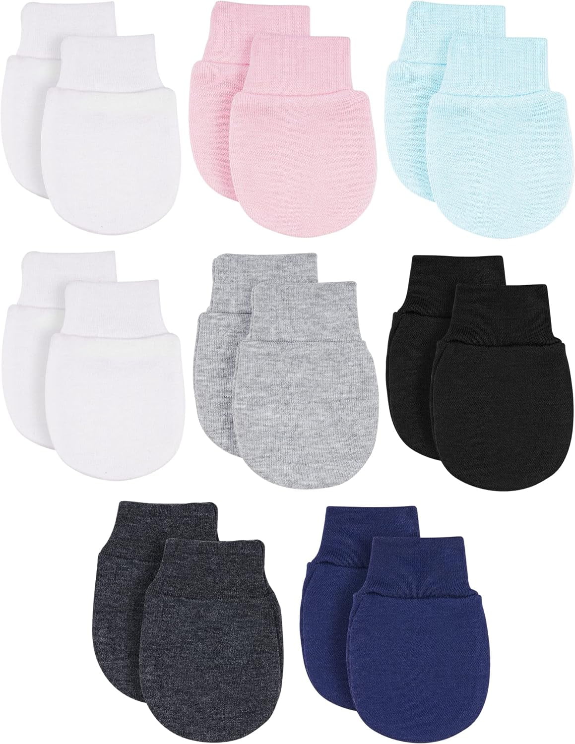 8 Pairs Mittens for 0-6 Months Newborn Baby Boys & Girls, Unisex Soft ...