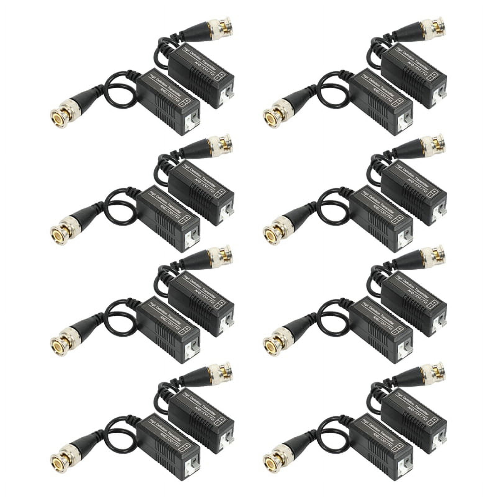 8 Pairs Passive Video Balun Transmitter & Transceiver with Cable for ...