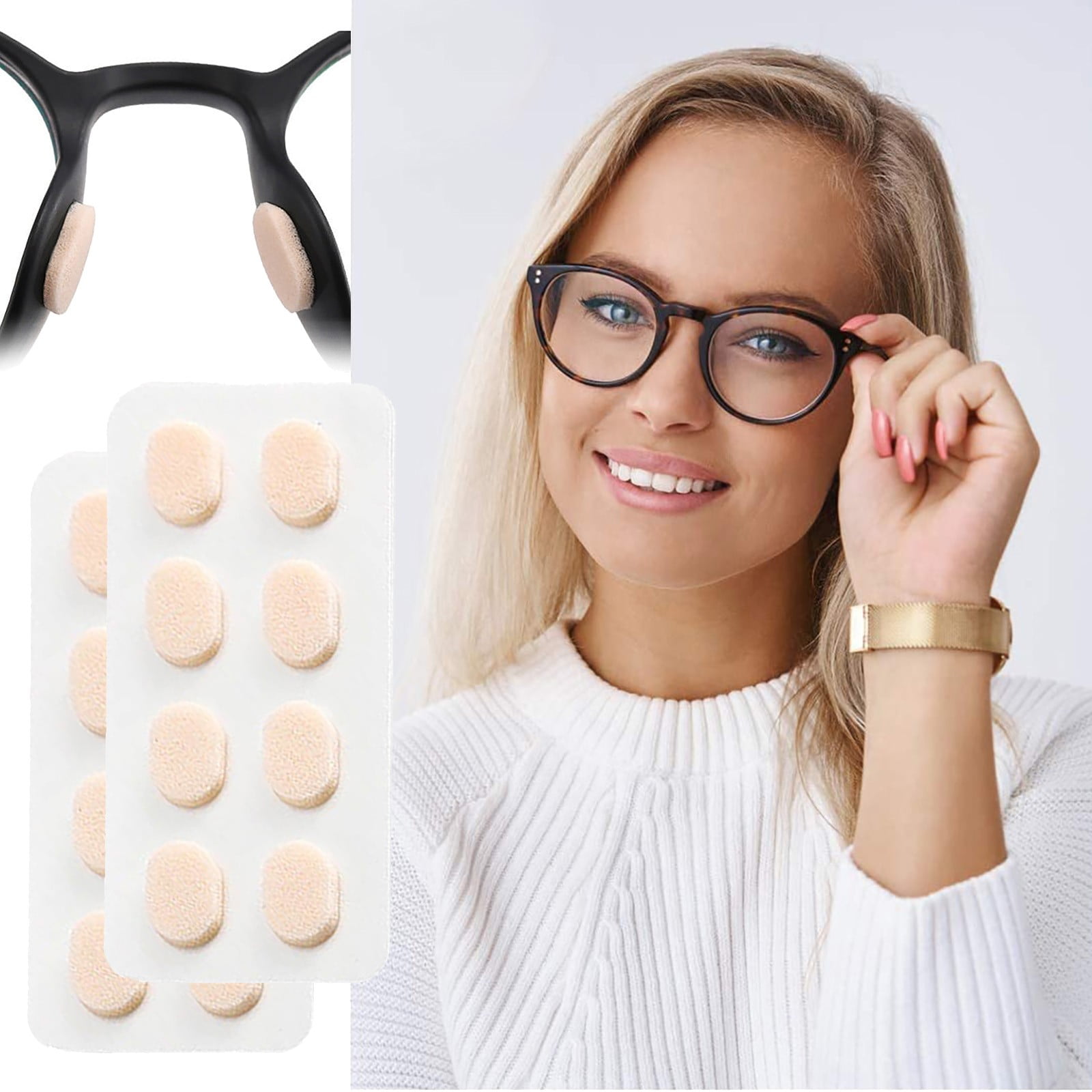 8 Pairs Rubber Sunglasses Anti Indentation Nose Drag Anti Slip Eye Nose ...