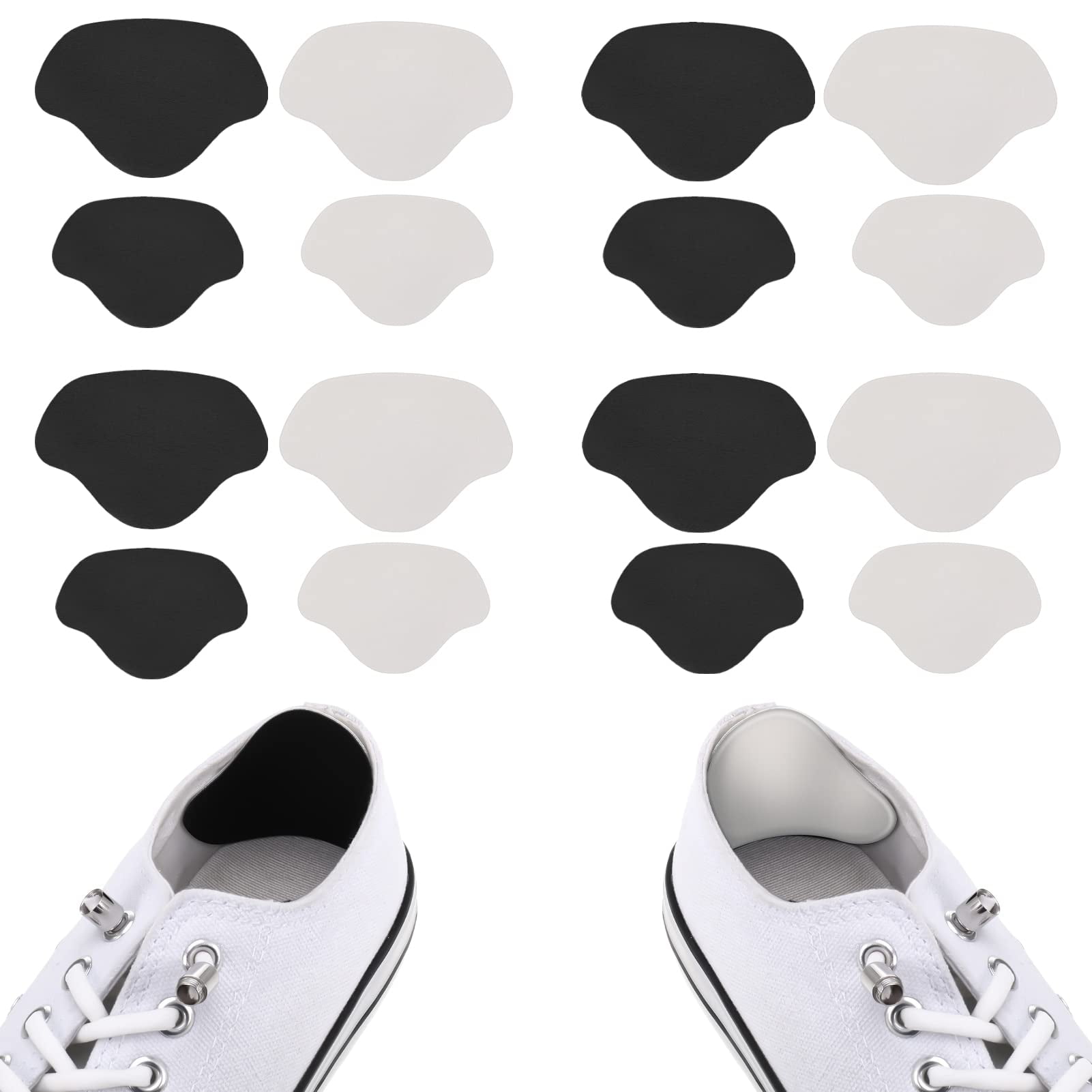 8 Pairs Shoe Heel Repair Sneaker Hole Repair Self-Adhesive Shoe Heel ...