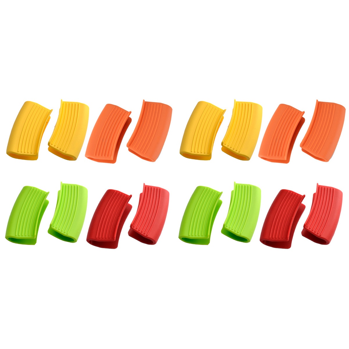 8 Pairs Silicone Pot Handle Clip Thermal Insulation Pot Ear Cover ...