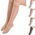8 Pairs Work Travel Socks Women Sheer Compression Knee High Support ...