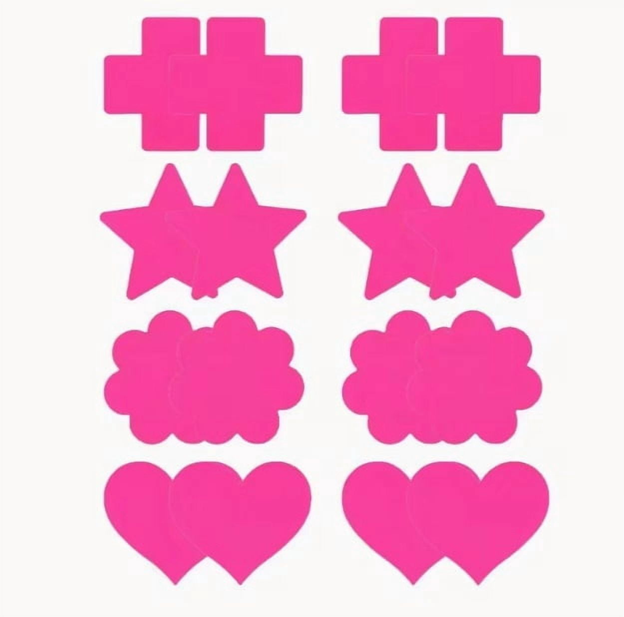 8 Pairs of Pink Decorative Bra Patches - Invisible Bra Patches for All ...
