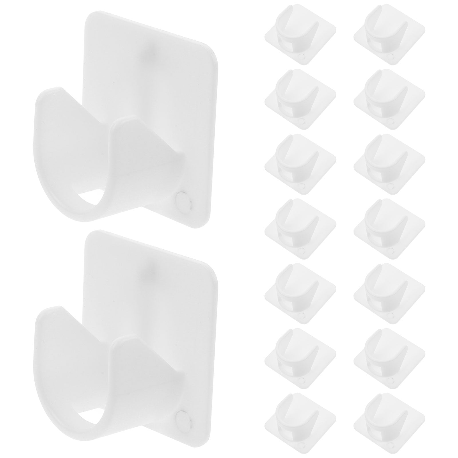 8 Pairs of Shower Curtain Rod Mount Holders Adhesive Shower Rod Tension ...