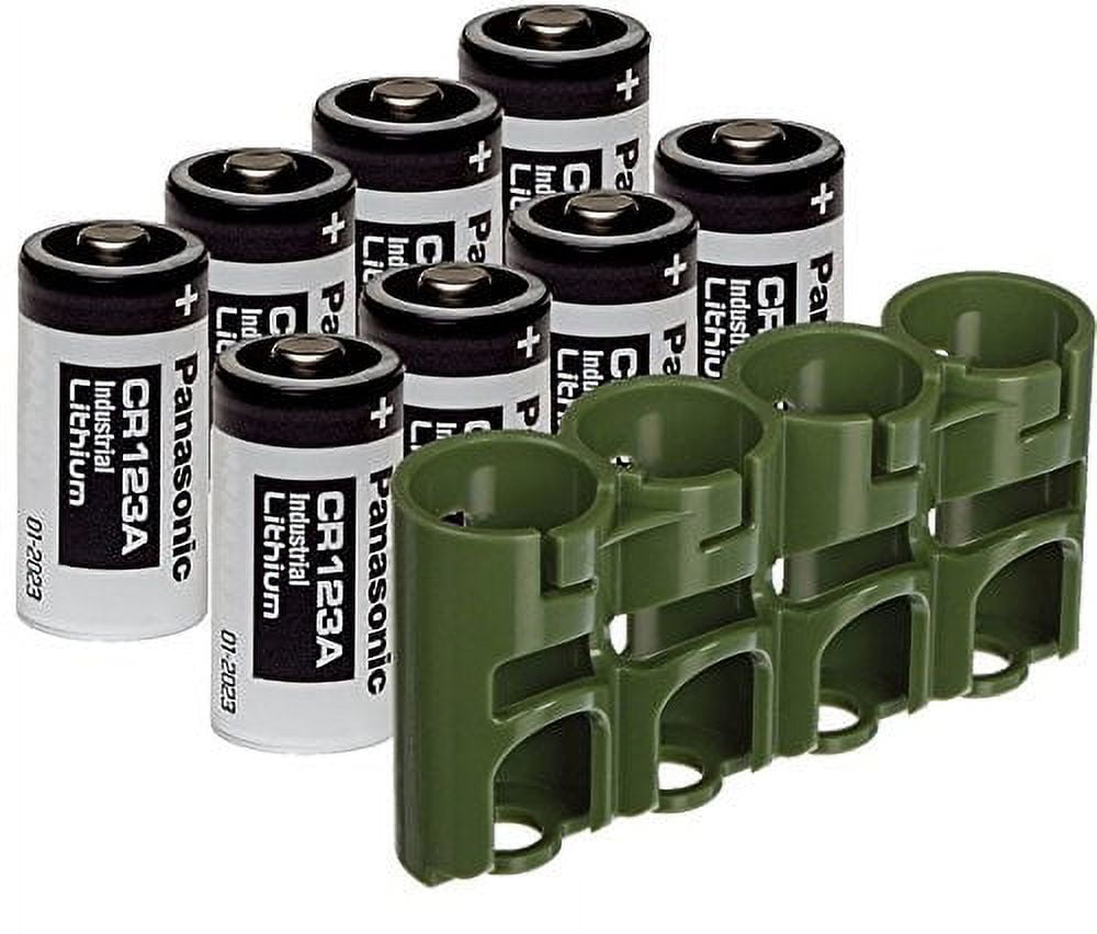 8 Panasonic CR123A 3V CR 123A 123 Industrial Lithium Batteries ...
